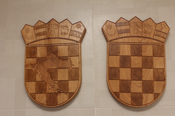 Croatian Coat of Arms Hrvatski Grb Oak - Etsy
