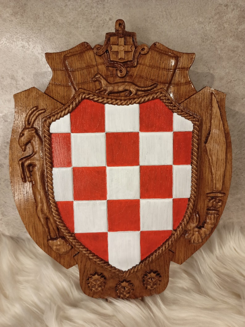 Old Croatian Coat of Arms Relief Carving - Etsy