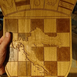 Croatian Coat of Arms, Hrvatski Grb, Oak - Etsy