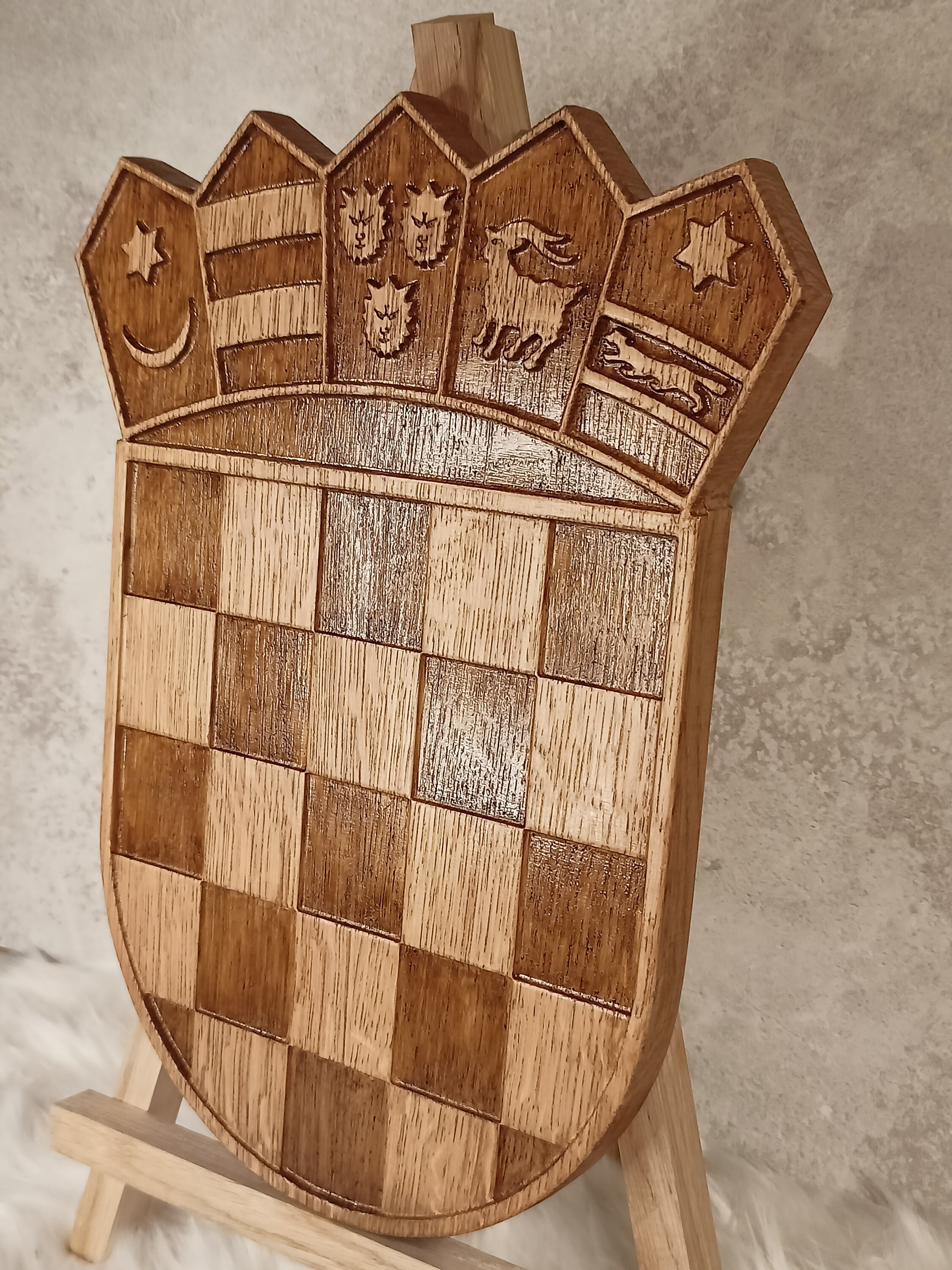 Croatian Coat of Arms, Relief, Carving - Etsy