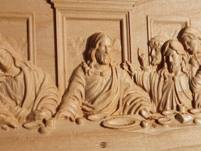 Last Supper Wood Carving larger - Etsy