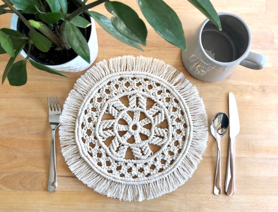 Macrame Doily Macrame Trivet Macrame Placemat Boho | Etsy