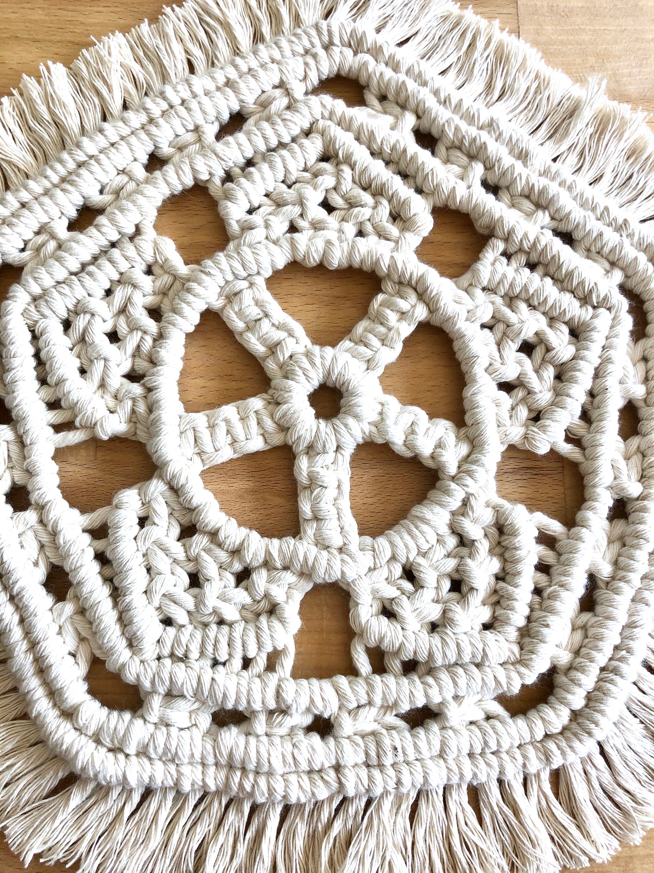 Macrame doily Macrame trivet Macrame placemat Boho | Etsy