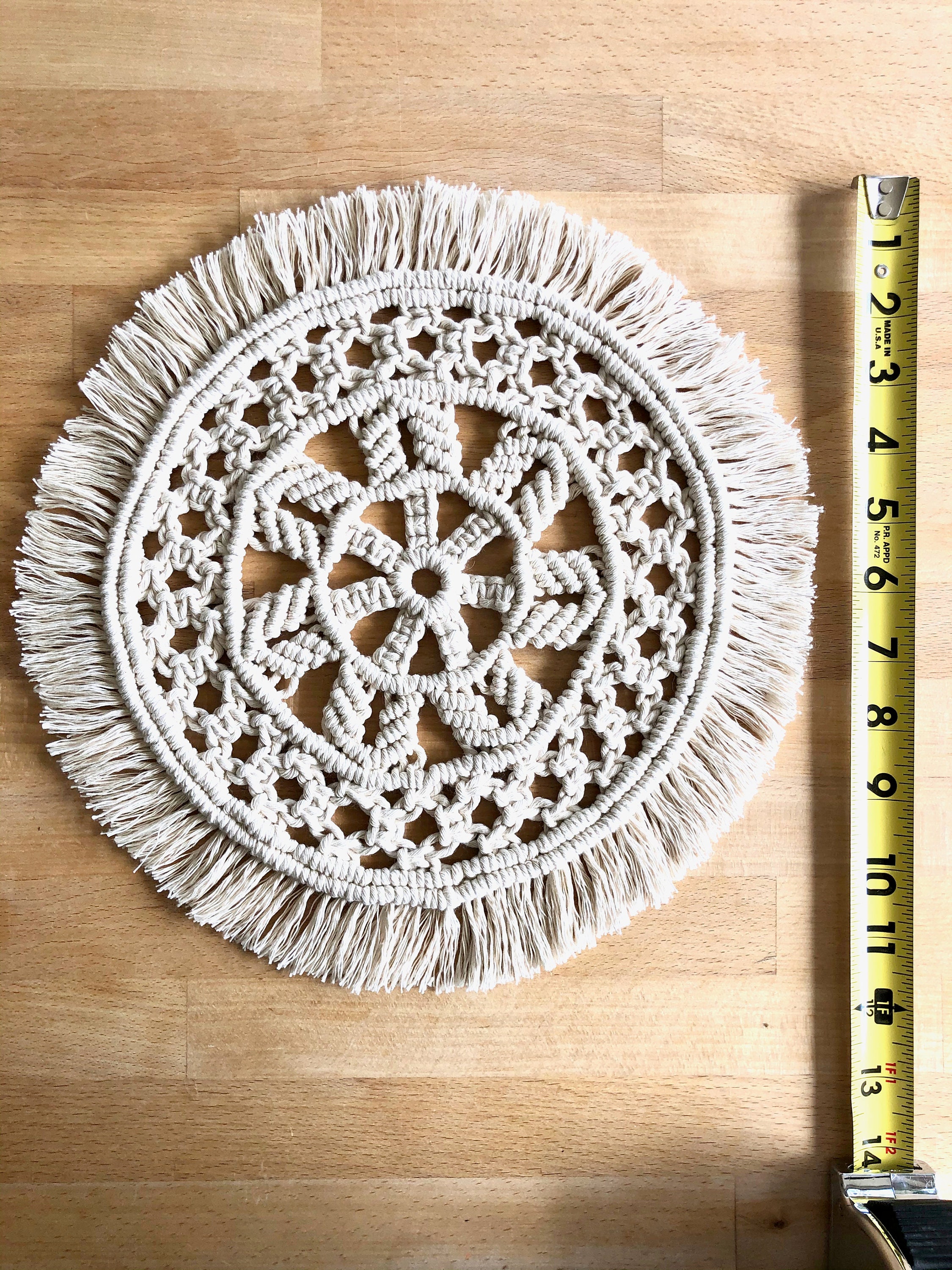 Macrame doily Macrame trivet Macrame placemat Boho | Etsy