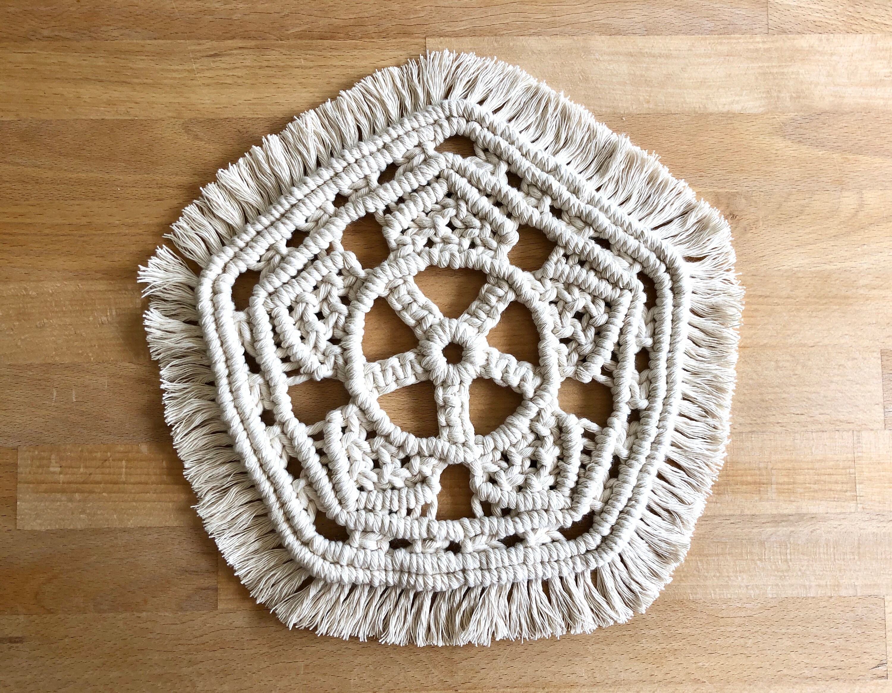 Macrame doily Macrame trivet Macrame placemat Boho | Etsy