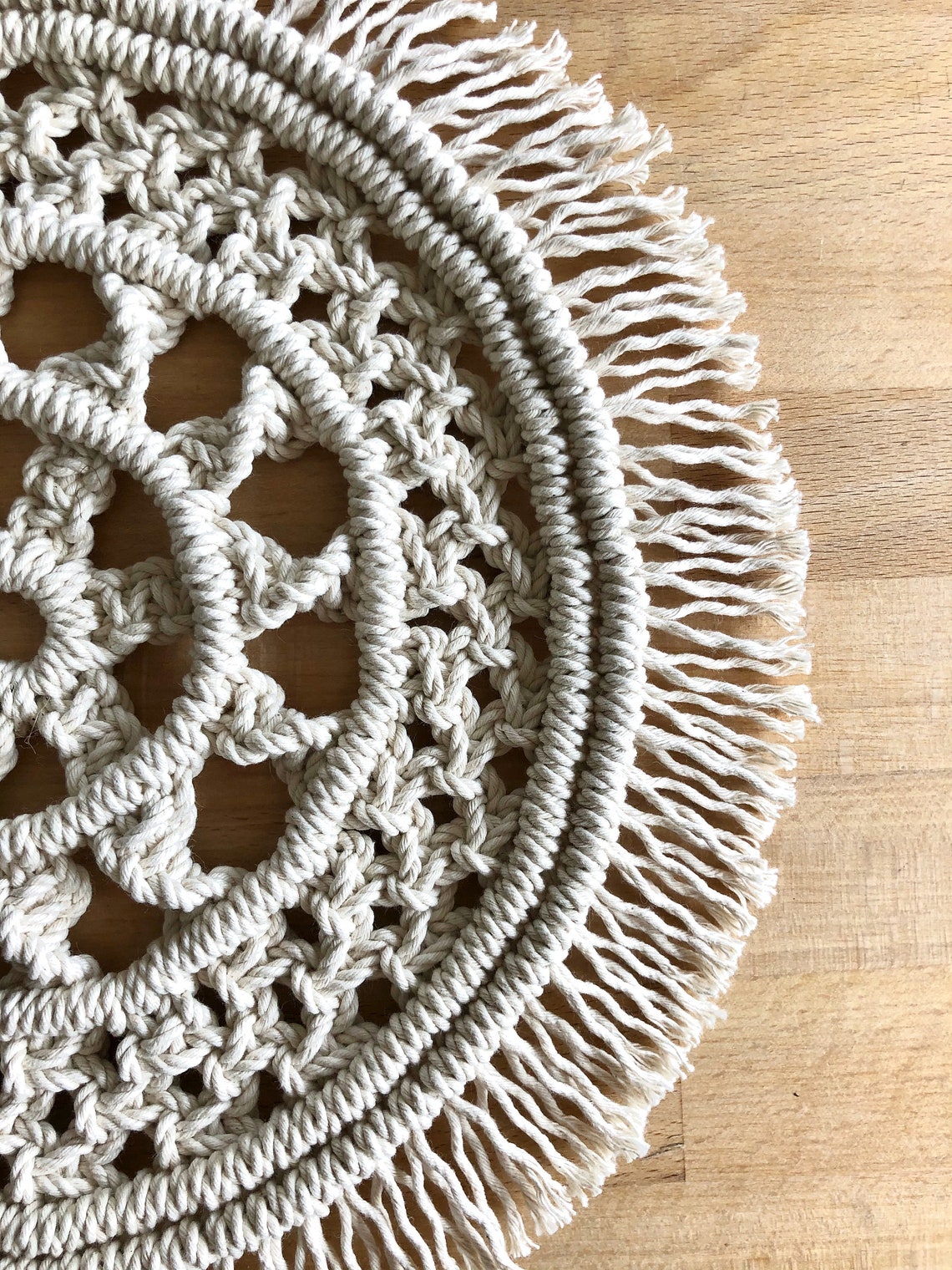 Macrame Doily Macrame Trivet Macrame Placemat Boho | Etsy