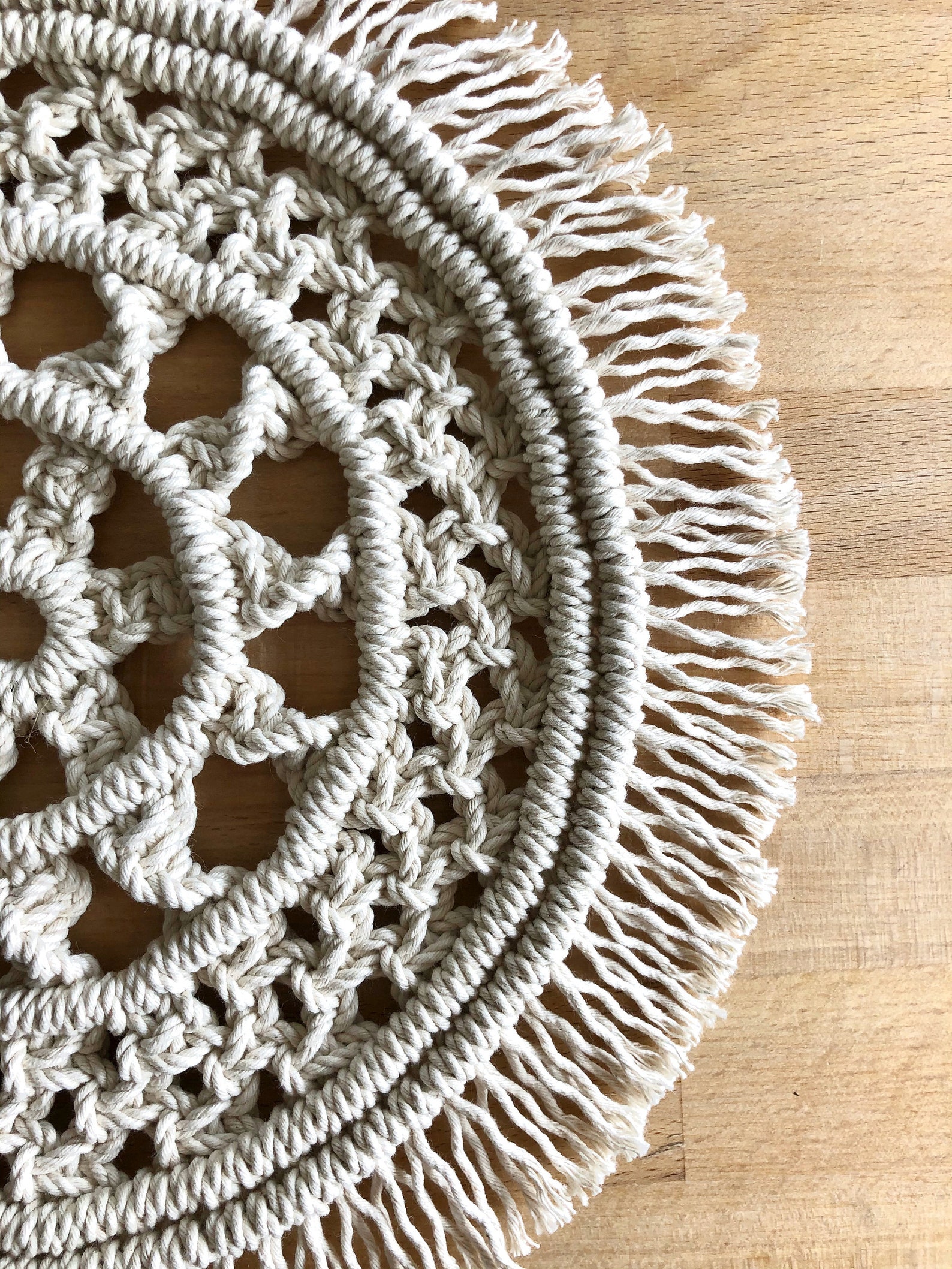 Macrame Doily Macrame Trivet Macrame Placemat Boho | Etsy