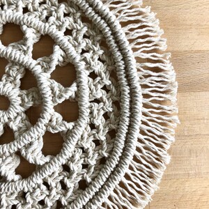 Macrame Doily Macrame Trivet Macrame Placemat Boho Inspired Table Decor ...