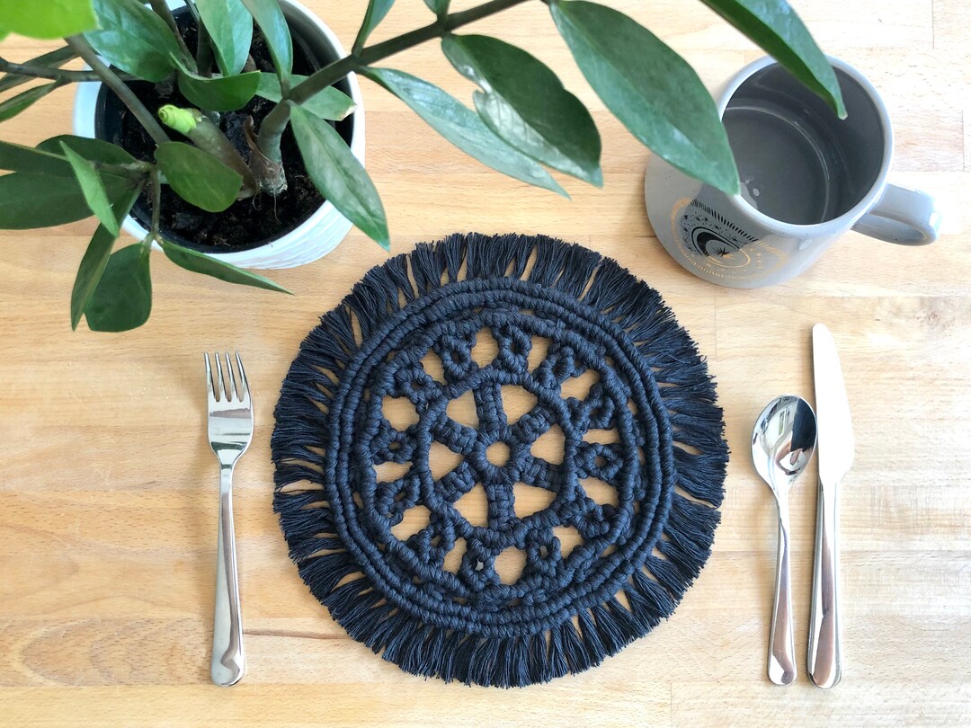 Macrame Doily Macrame Trivet Macrame Placemat Boho Inspired Table Decor ...