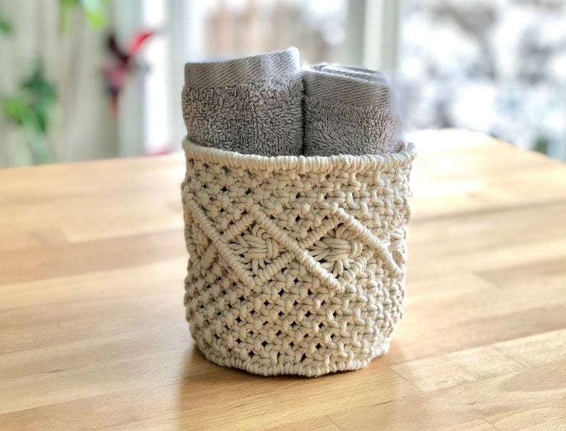 Macrame Basket Macrame Plant Pot Cozy Boho Inspired Home | Etsy