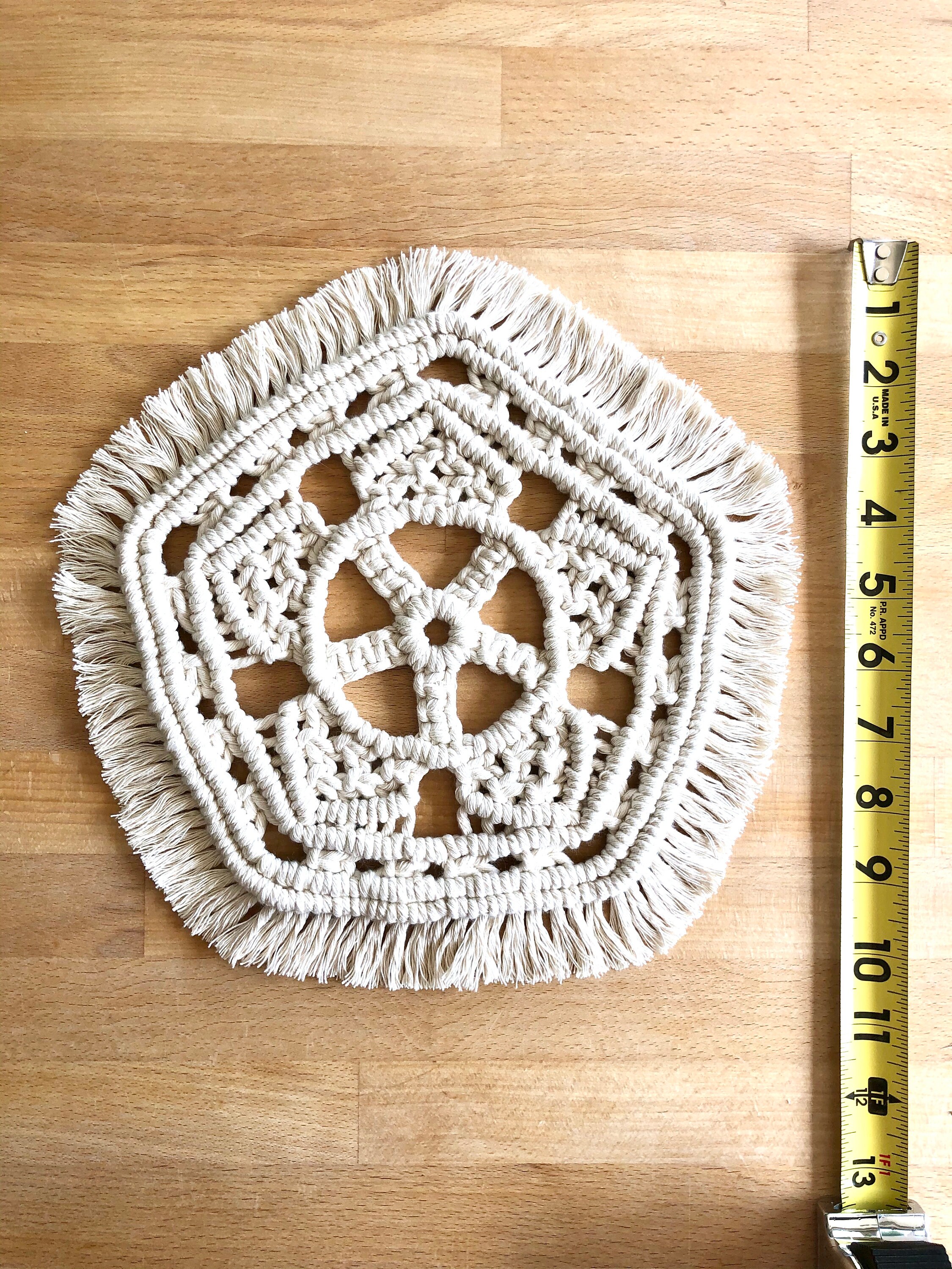 Macrame doily Macrame trivet Macrame placemat Boho | Etsy