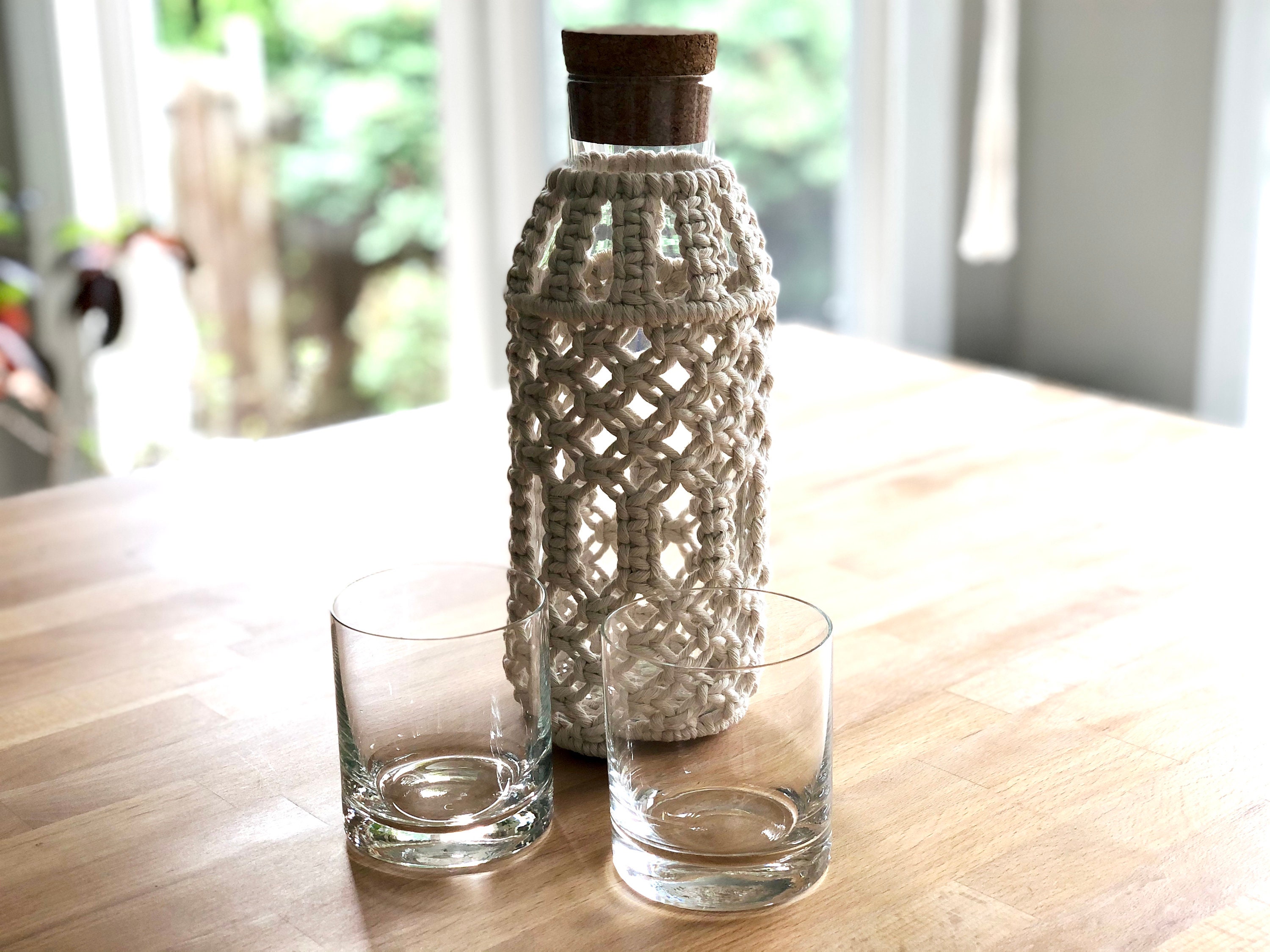 Macrame carafe Macrame decanter Macrame bottle Macrame | Etsy
