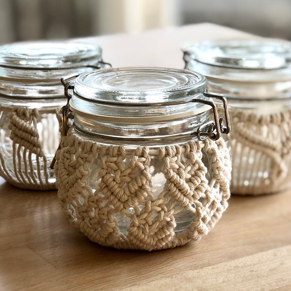 Macrame Jar - Etsy