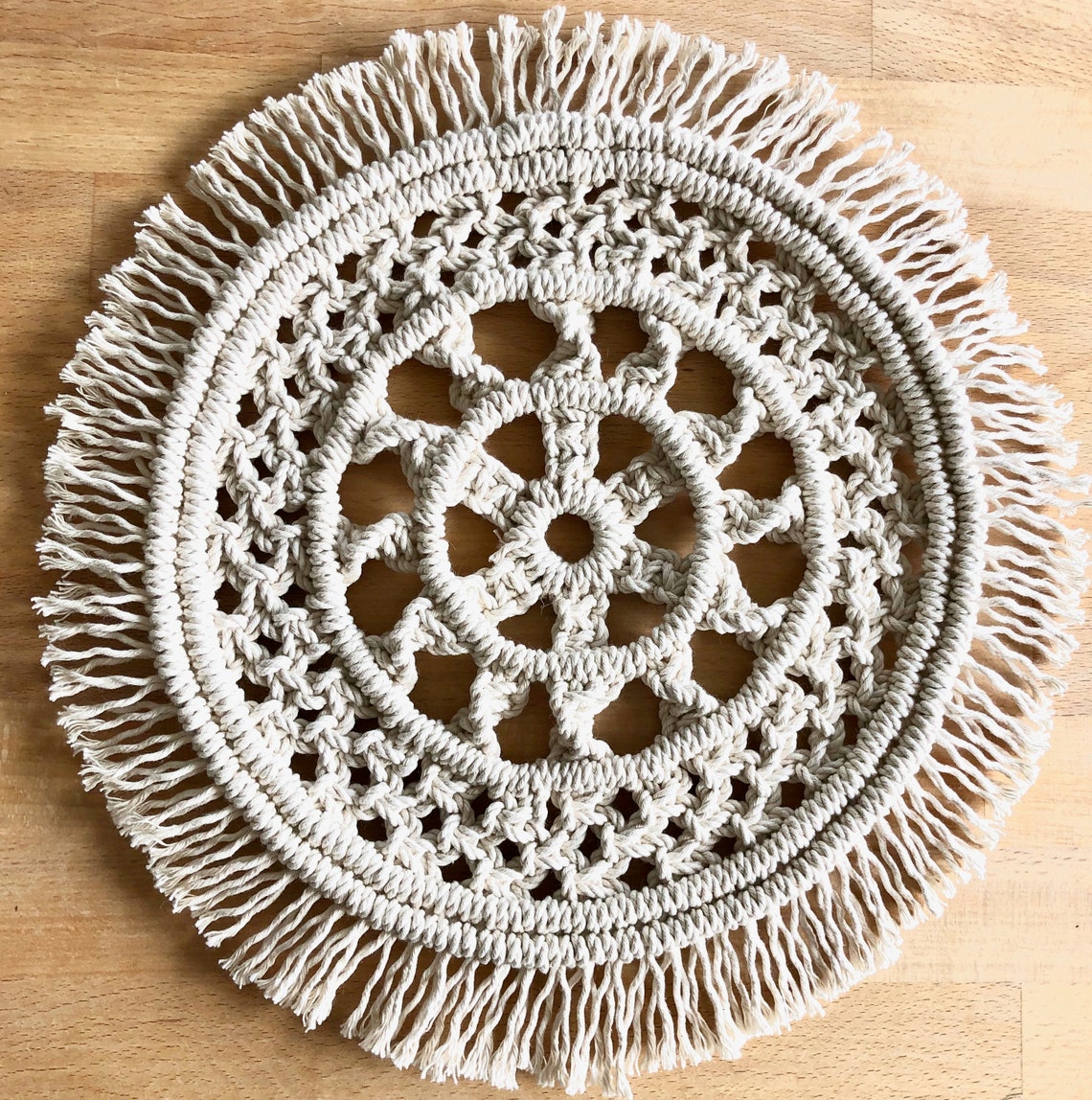 Macrame Doily Macrame Trivet Macrame Placemat Boho - Etsy