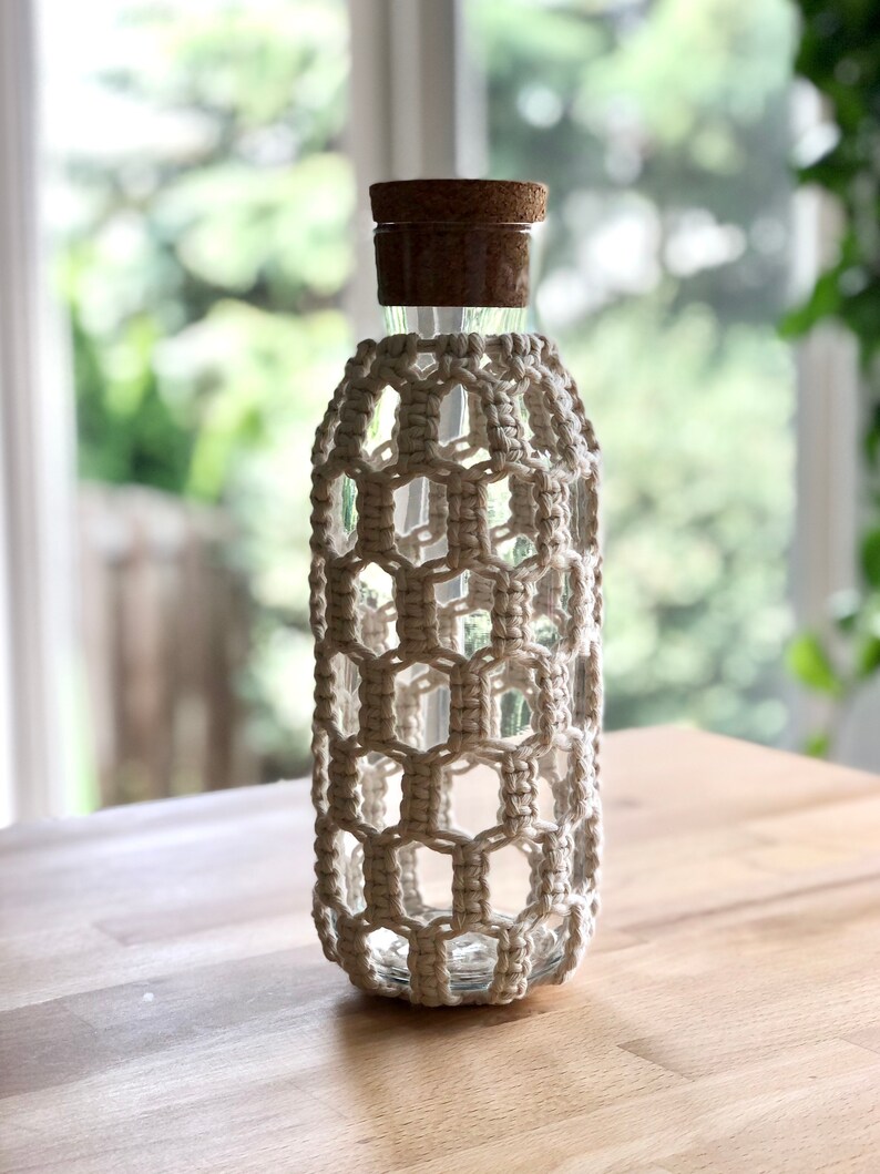 Macrame Carafe Macrame Decanter Macrame Bottle Macrame - Etsy