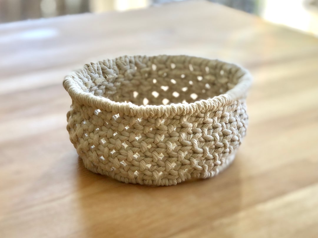 Macrame Basket small Macrame Bowl Boho Inspired Home Decor Unique ...