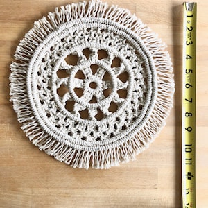 Macrame Doily Macrame Trivet Macrame Placemat Boho Inspired Table Decor ...
