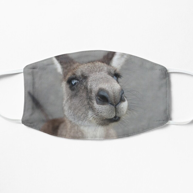 Kangaroo Face Mask Cover Cute Cloth Face Covering. Australia | Etsy
