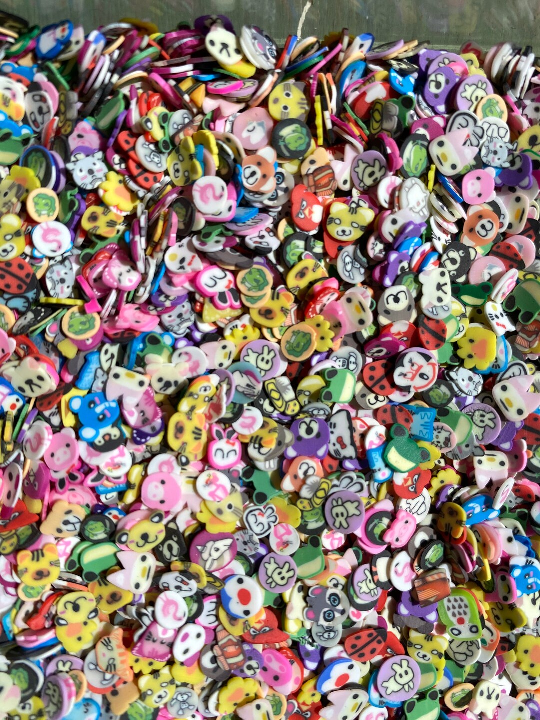 5g/10g/20g Mixed Color Animals Polymer Clay Slices, Fimo Pig Tiger Cat ...
