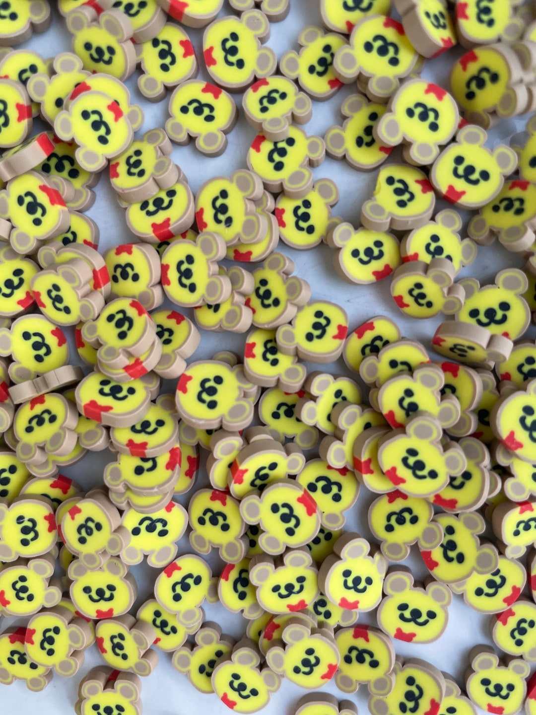 5g/10g/20g Cute Teddy Bear Polymer Clay Slices, Fimo Panda Slices, Bear ...