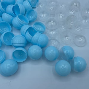 Empty Capsules Clear-light Blue Colored Round Plastic Capsules 1.1 Inch ...
