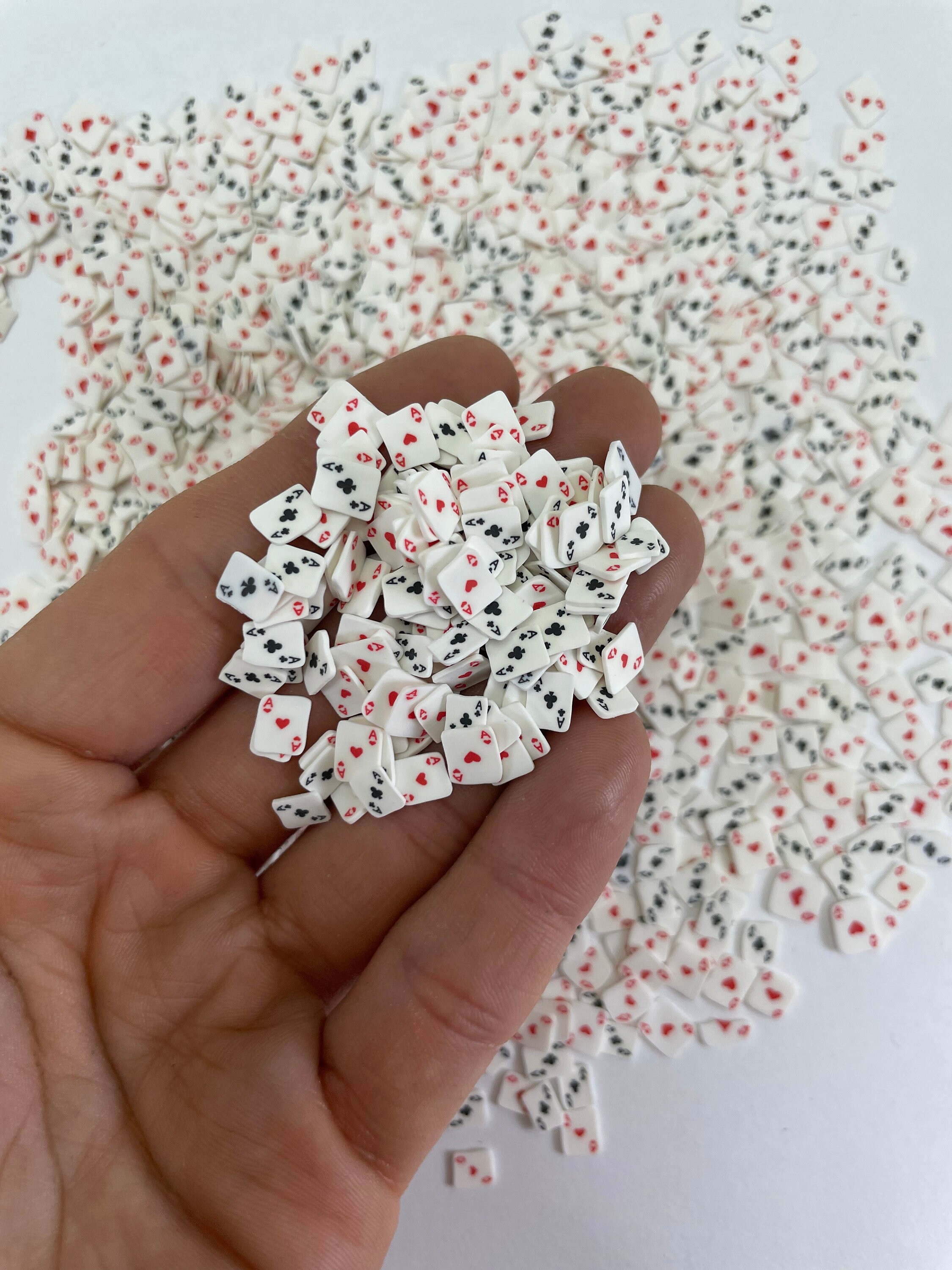 5g/10g/20g Mixed Play Cards Polymer Clay Slices Fimo Cards | Etsy