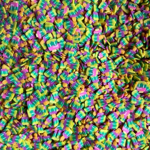 5g/10g/20g Ice Cream Polymer Clay Slices, Fimo Popsicle Slices, Rainbow ...