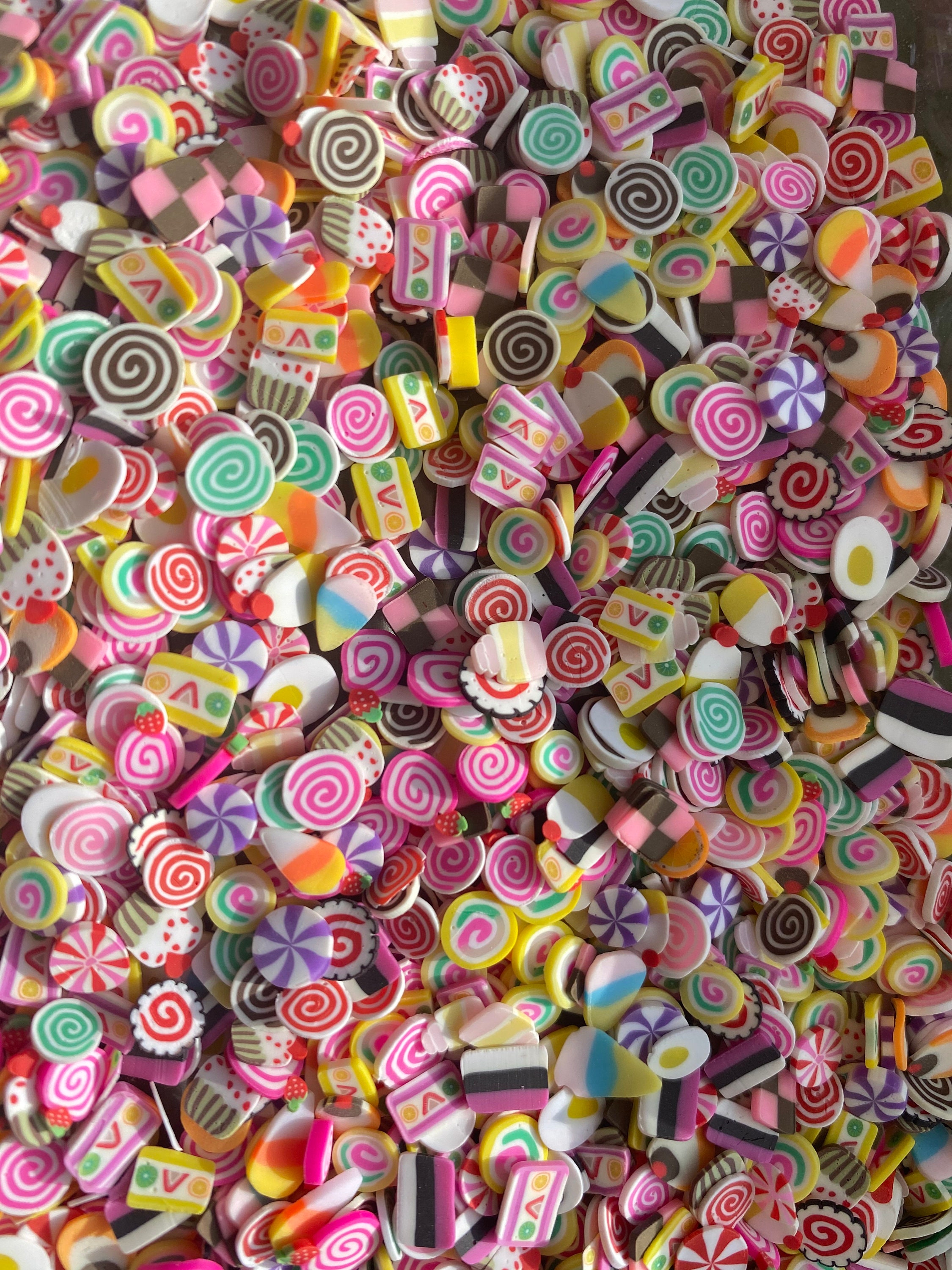 5g/10g/20g Mixed Candy Polymer Clay Slices Fimo Candy Slices | Etsy