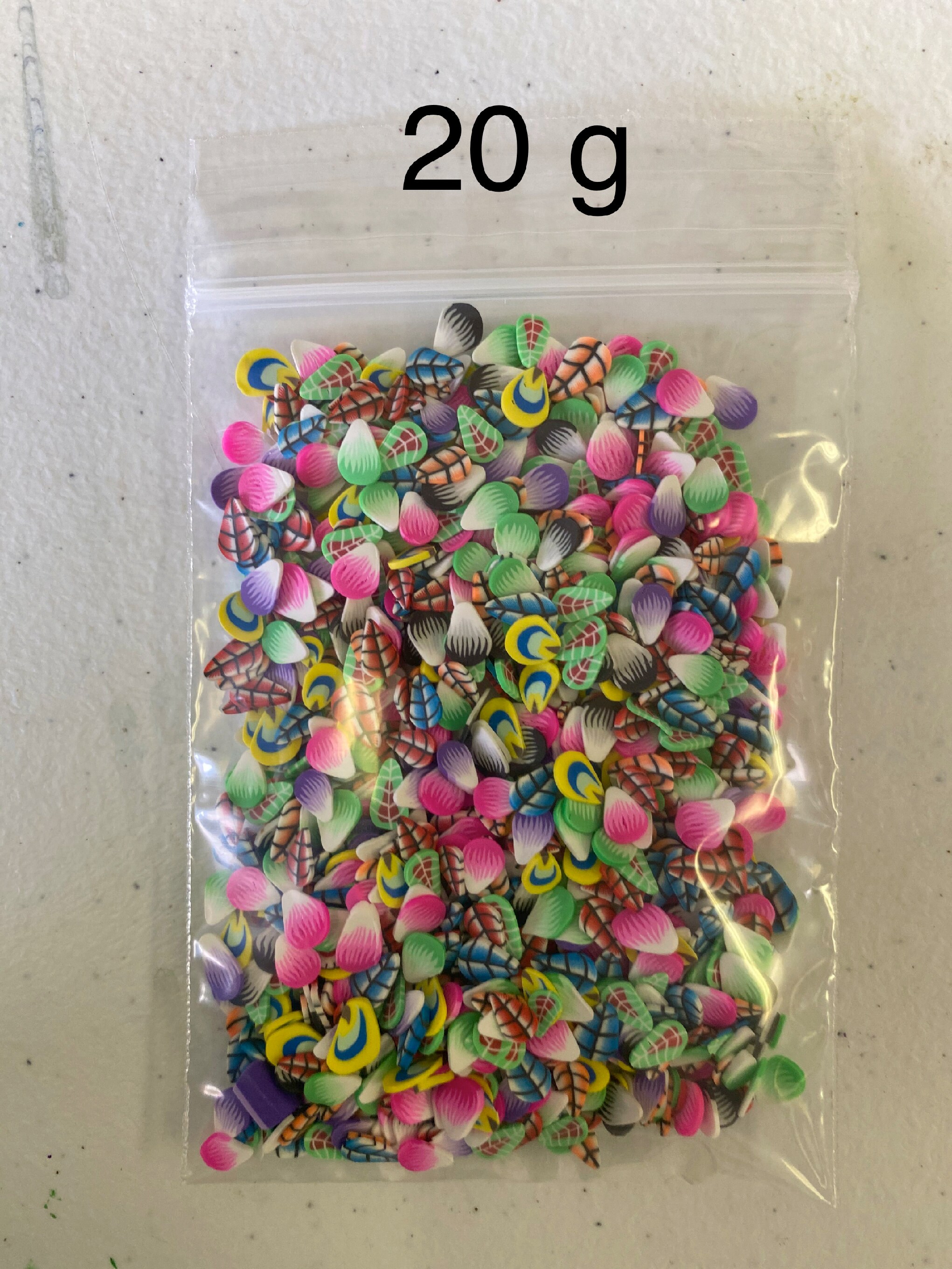 5g/10g/20g Mixed Color Feather Polymer Clay Slices Fimo | Etsy