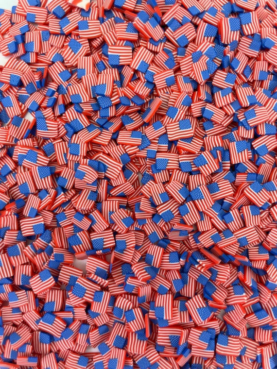 5g/10g/20g USA Flag Patriotic Flag Polymer Clay Slices Fimo - Etsy