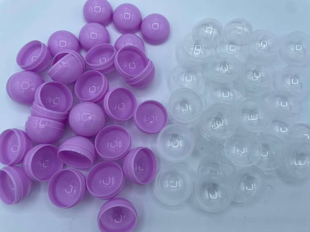 Empty Clear-lavender Colored Round Capsules 1.1 Inch Bulk Lavender ...