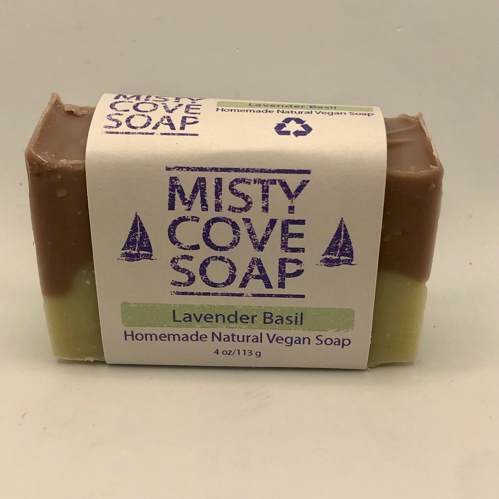 Lavender Basil Soap, Natural Vegan Soap, Essential Oil Soap, Purple and ...