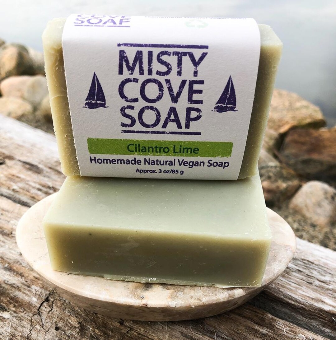 Cilantro Lime Vegan Soap: Natural Essential Oils, French Green Clay - Etsy