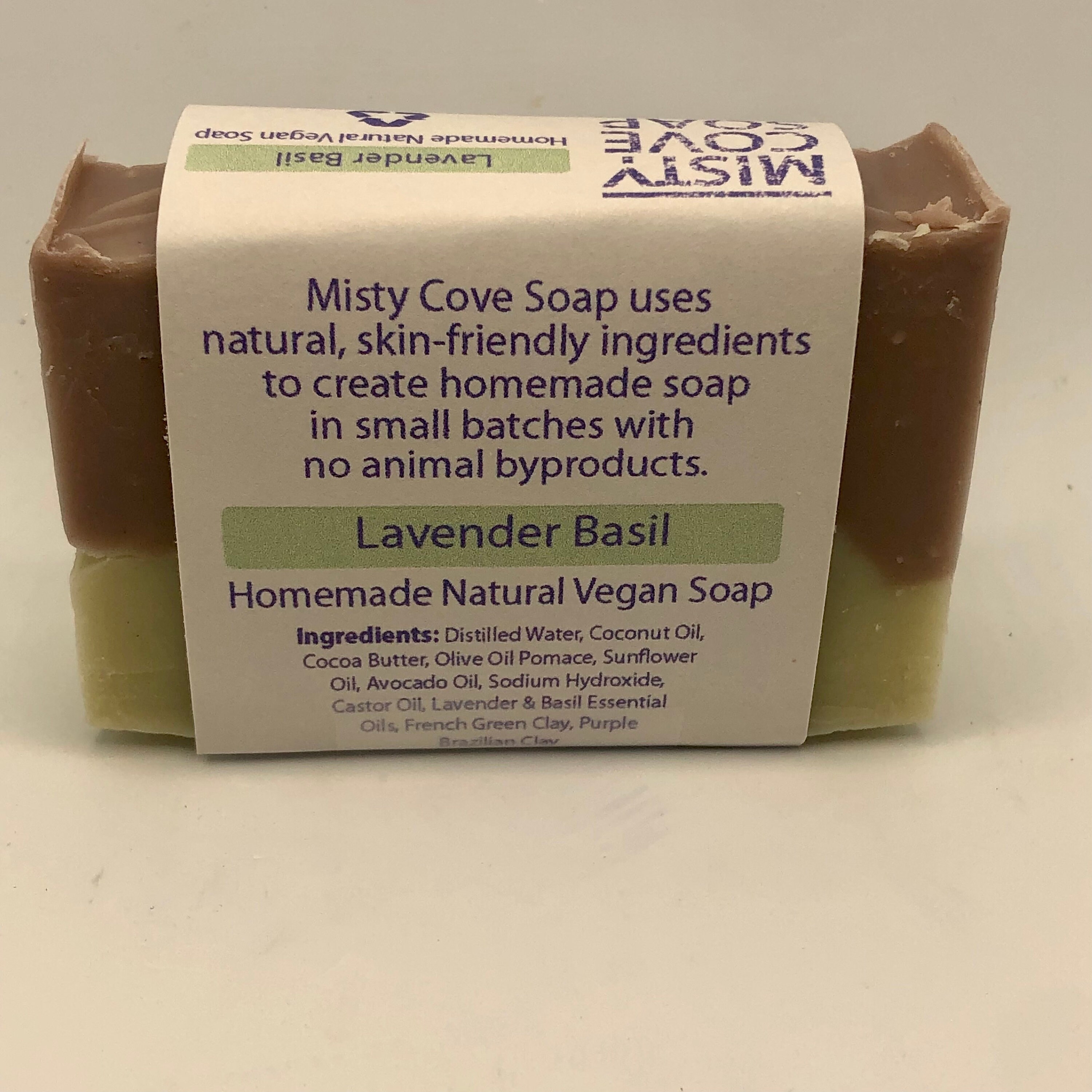 Lavender Basil Soap, Natural Vegan Soap, Essential Oil Soap, Purple and ...