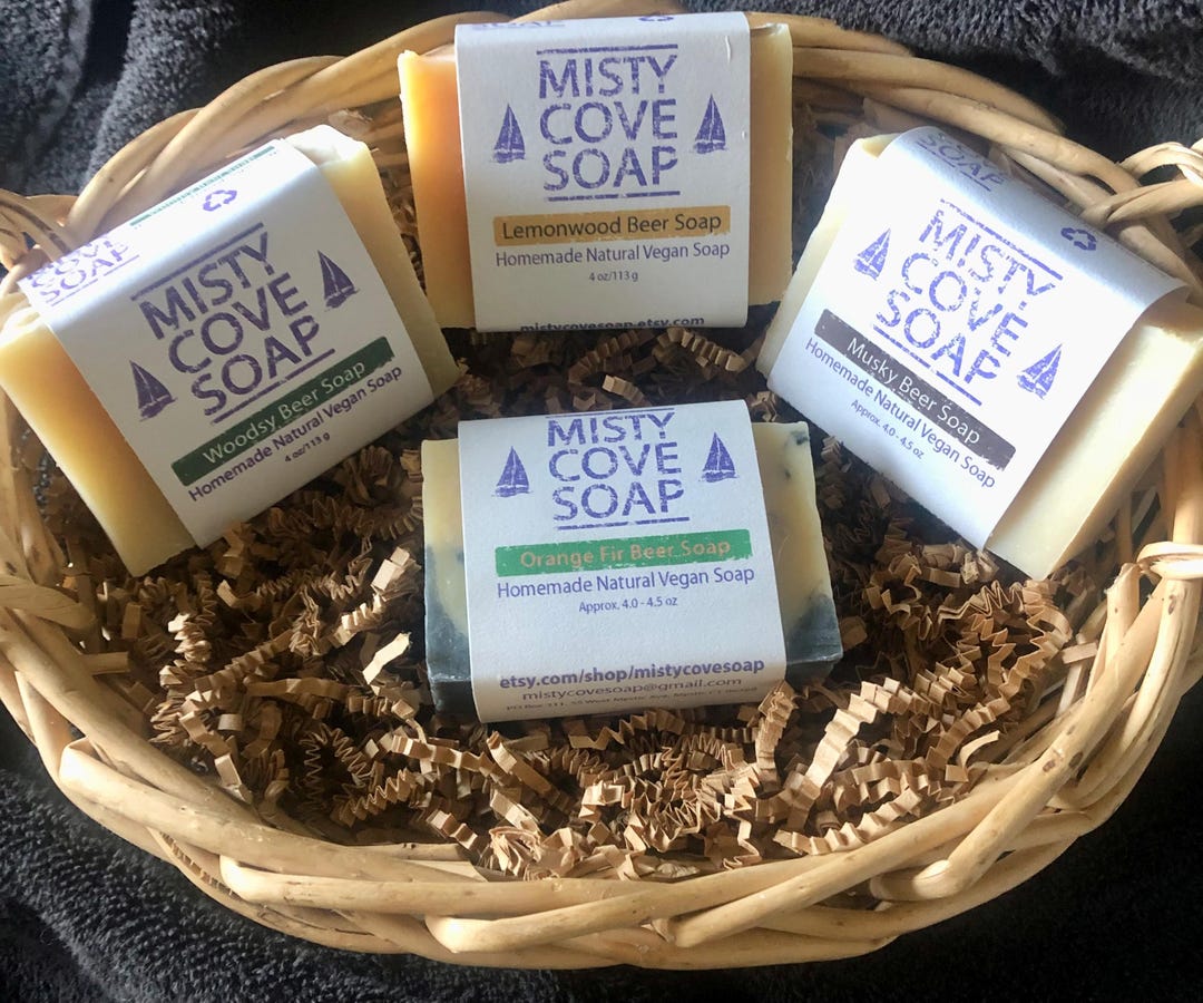 Vegan Soap for Him, Men's Natural Soap Gift, Beer Soaps, Soaps for Men ...