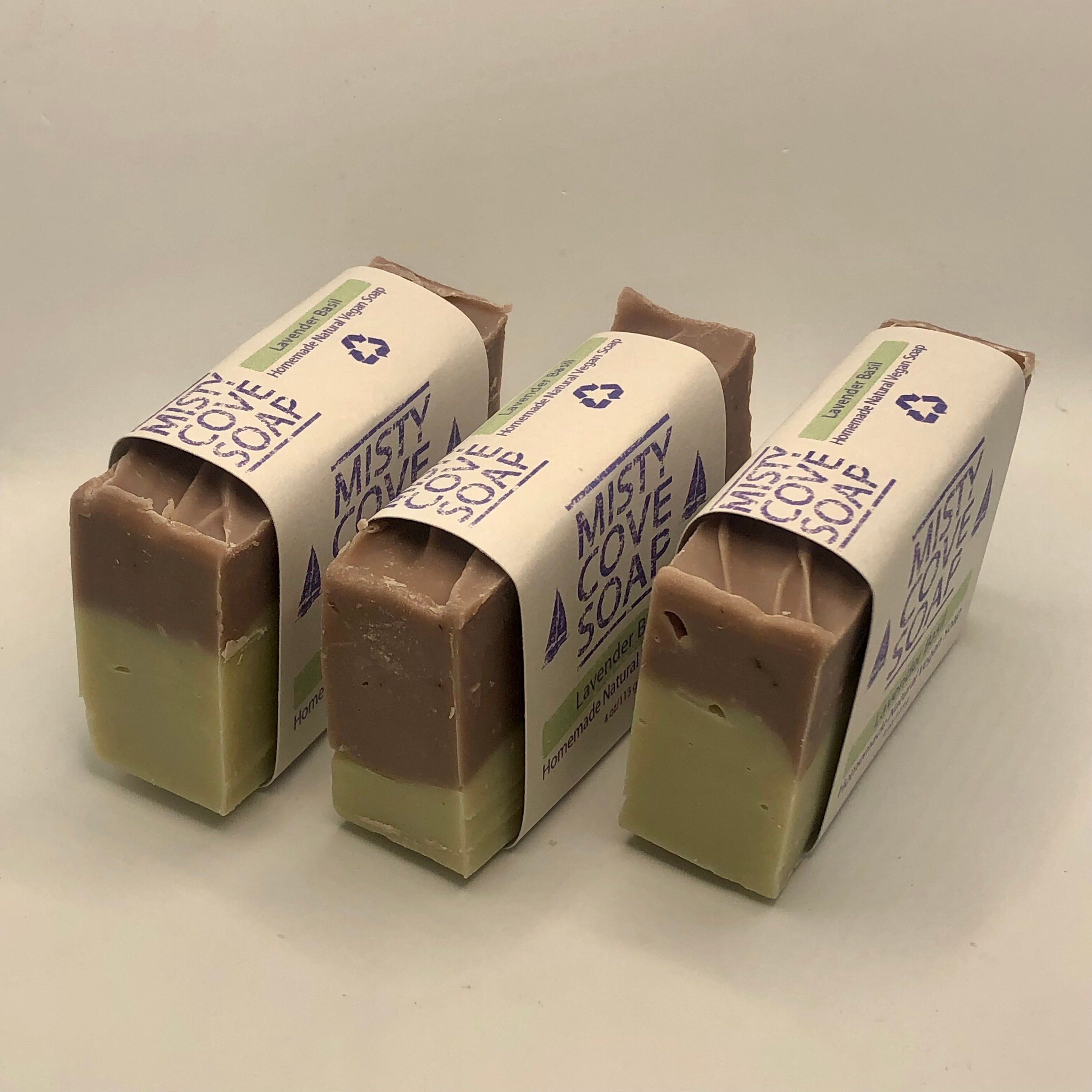 Lavender Basil Soap, Natural Vegan Soap, Essential Oil Soap, Purple and ...