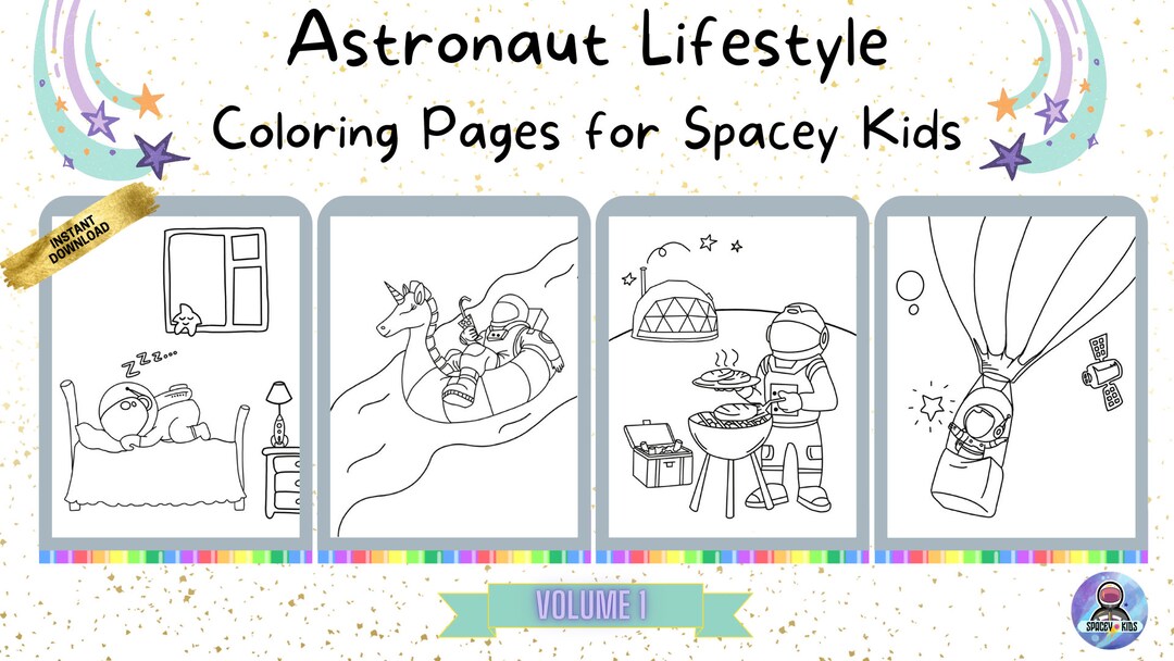 20 Cute Astronaut Space Coloring Sheets Pages for Kids | for Kids ...