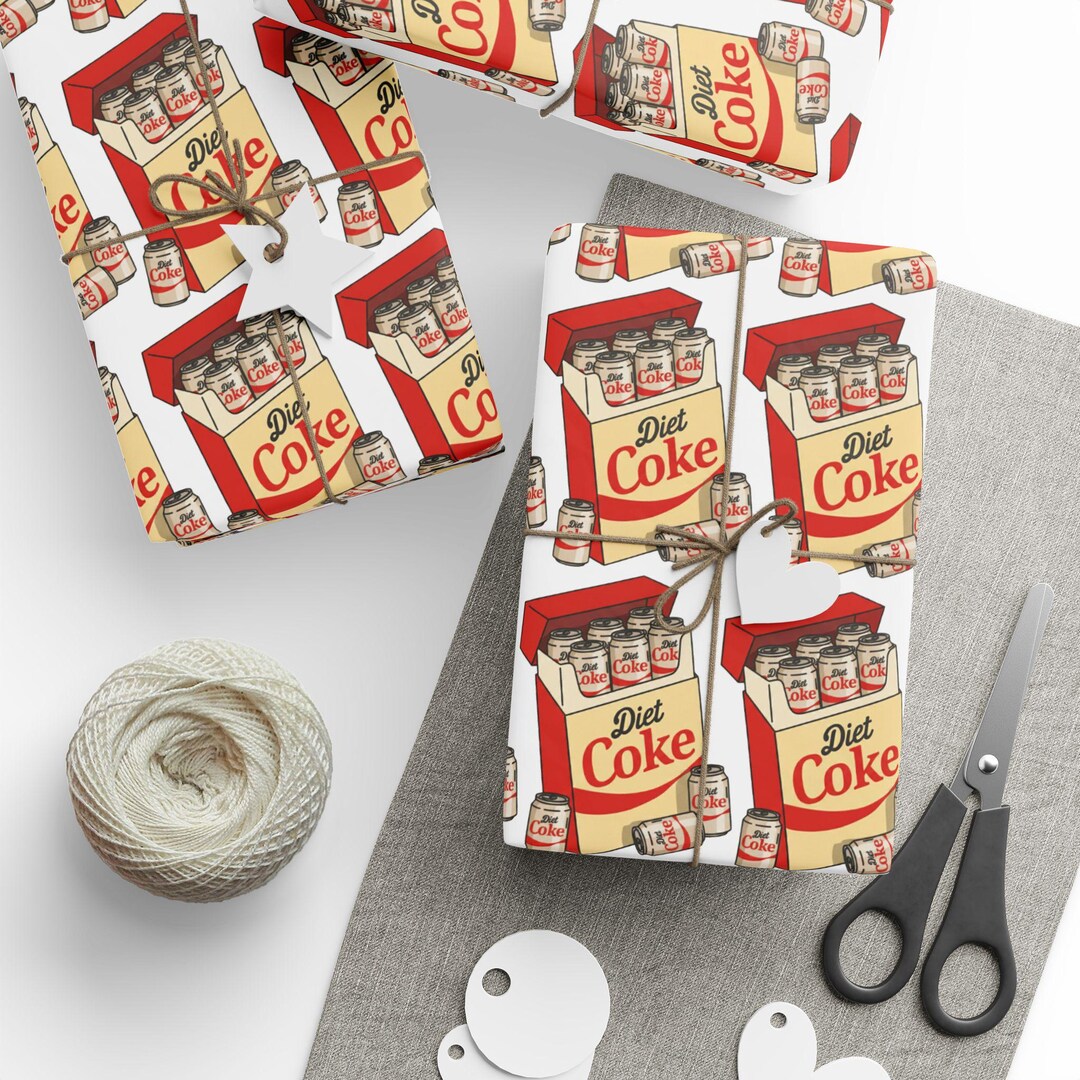 Diet Coke Cigarette Pack Wrapping Paper | Diet Coke Gift Wrap | Fun ...