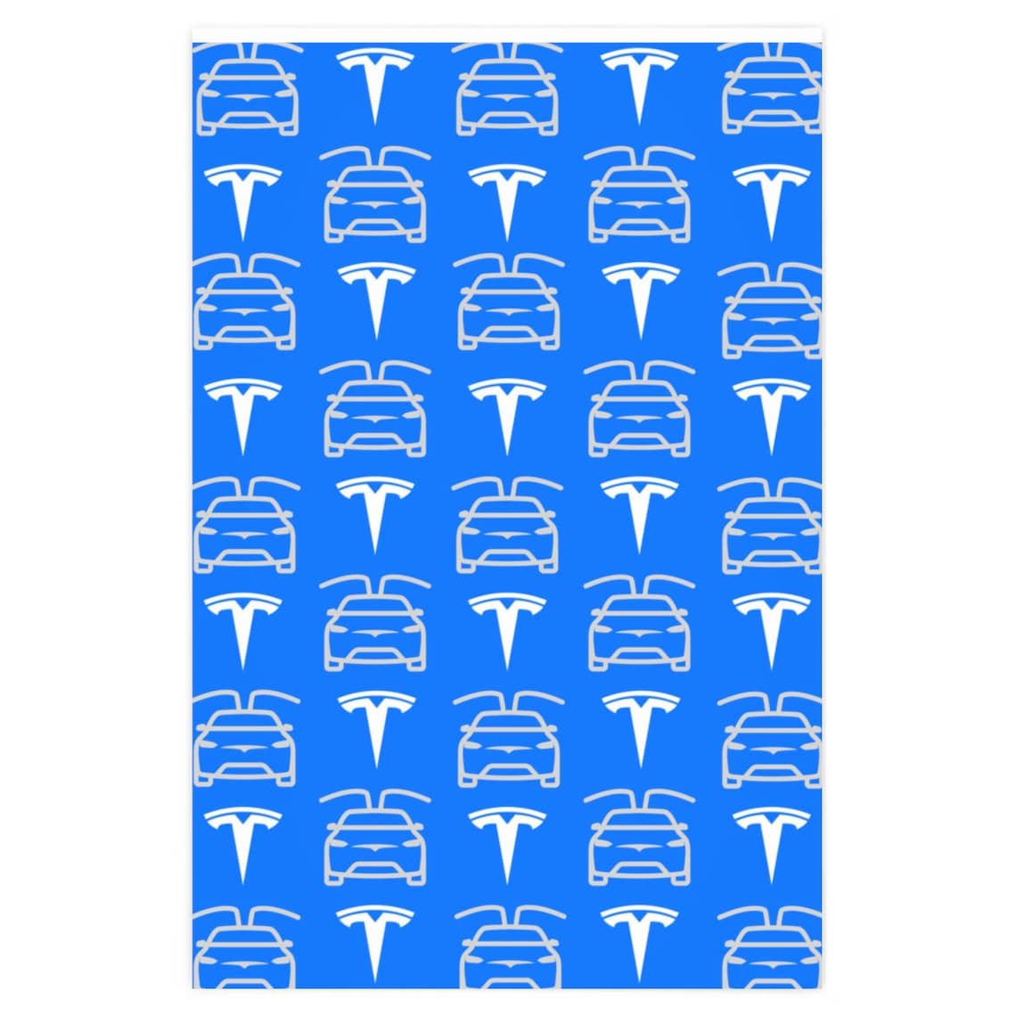 Tesla Wrapping Paper Tesla Car Gift Wrap Tesla Lover - Etsy