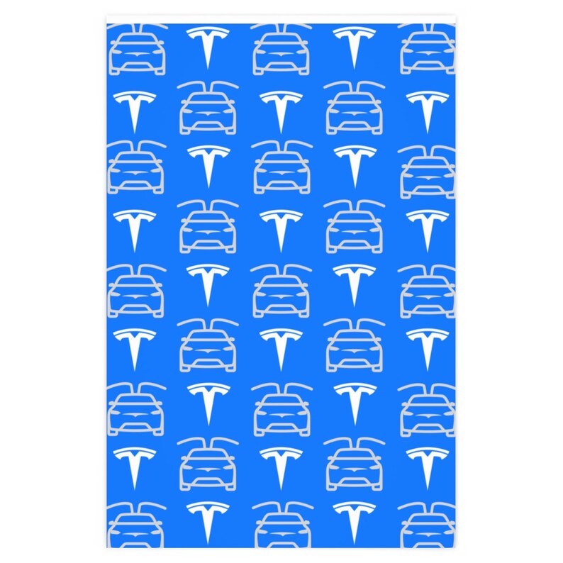 Tesla Wrapping Paper Tesla Car Gift Wrap Tesla Lover - Etsy
