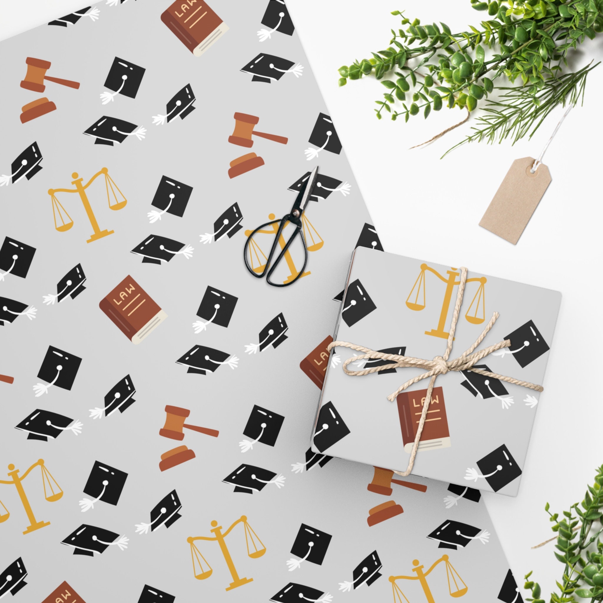 Criminal Justice Graduation Wrapping Paper Graduation Cap Lawyer ...