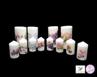 LED Candle spring is Here 3D Effect Wax Pillar Candle Gift Handmade ...