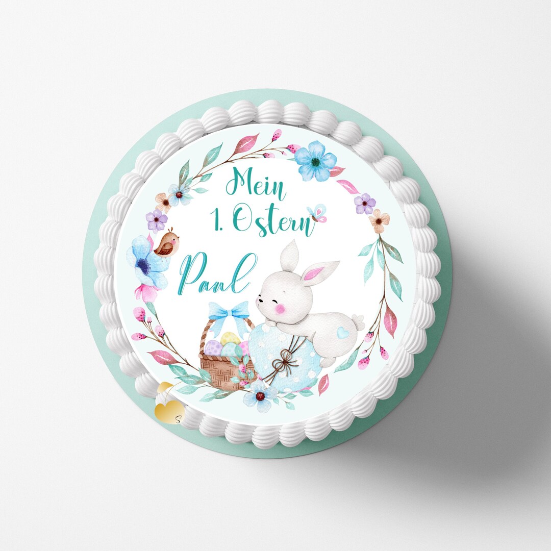Cake Topper EASTER My First Easter Boy, Personalized With Desired Name ...