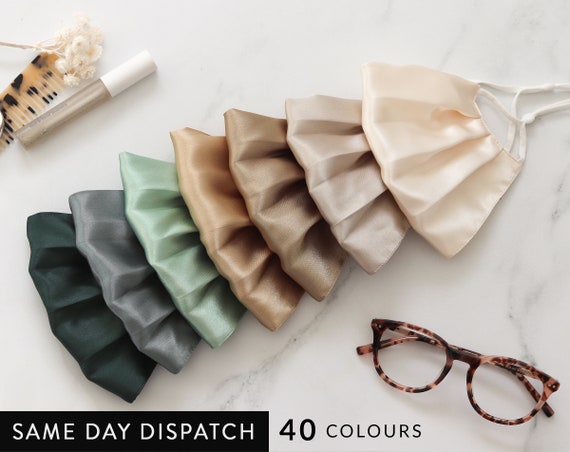 Silk Face Mask Super Soft Silk Satin Face Masks Handmade in | Etsy