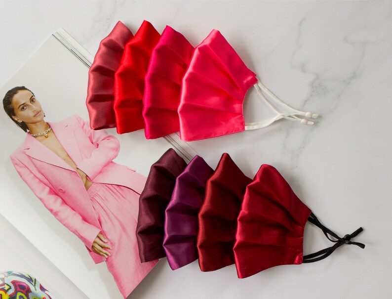 Silk Face Mask Super Soft Silk Satin Face Masks Handmade in - Etsy