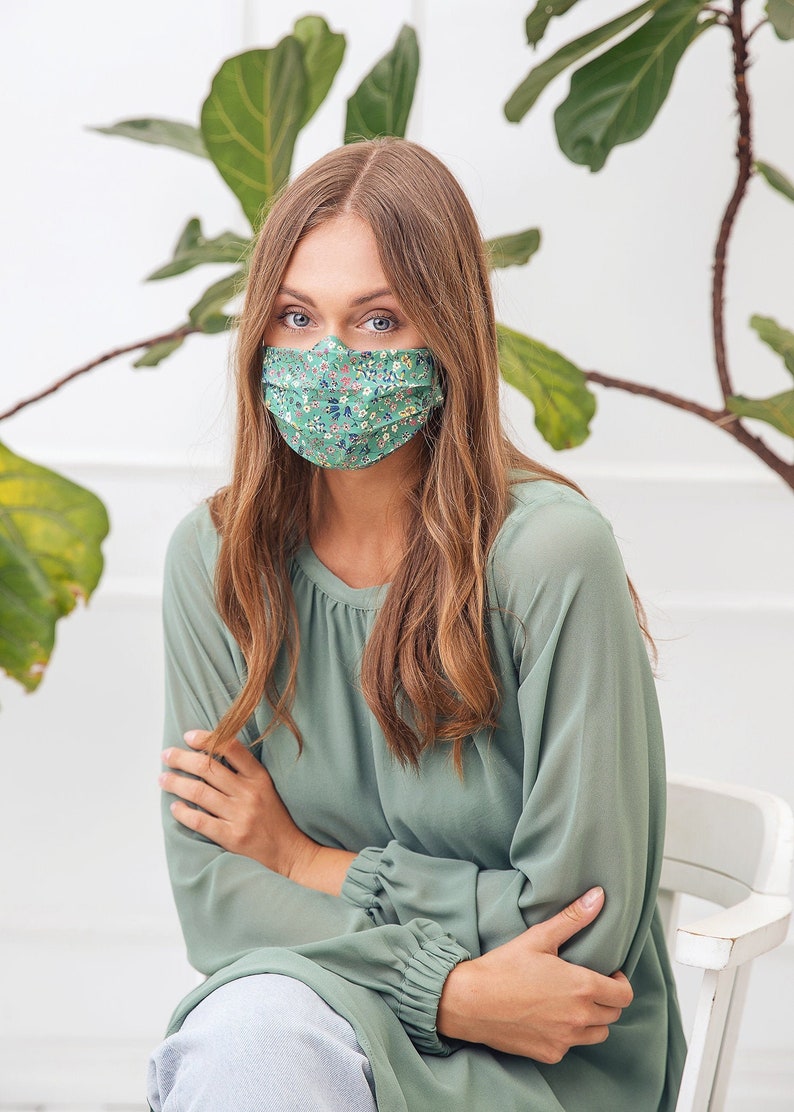 Liberty Face Mask Luxury Face Mask Premium Cotton Double - Etsy