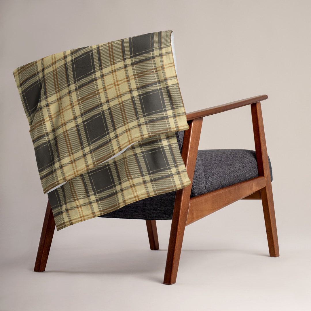 Caramel Plaid Throw Blanket - Etsy