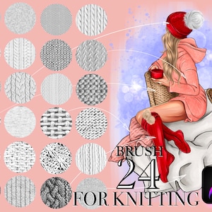 Procreate Knitted Texture Brushes, Fabric Procreate Brushes, Knit Procreate Brushes , Fabric ...