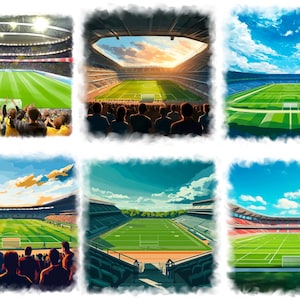 Background Stadium With Football Field, Football Clipart, Sports ...