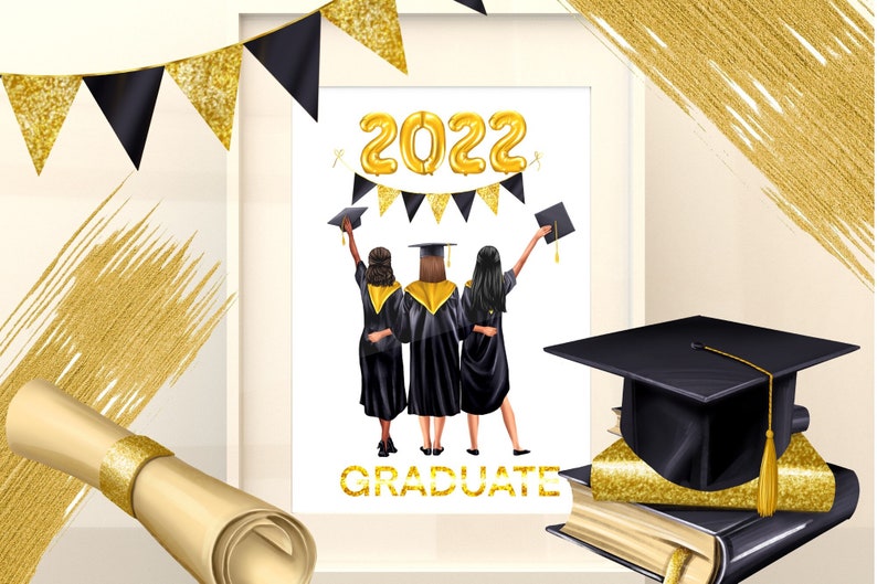Graduation Clip Art High School Graduation Gift for Her - Etsy
